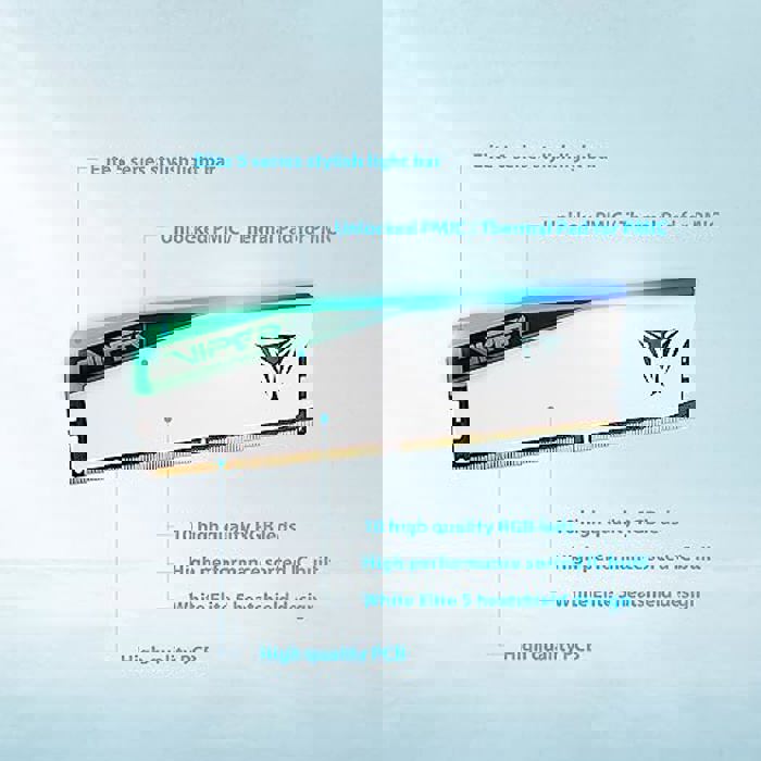 Patriot Viper Elite 5 RGB 32GB DDR5 6000 White RAM - Specs, Compare ...