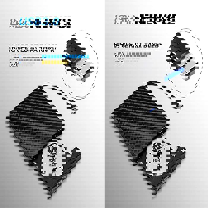 Fotgear External CD/DVD Drive for Laptop, USB 3.0 CD Burner Portable ...