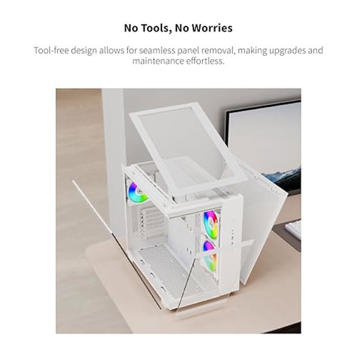 MONTECH King 65 PRO White vs be quiet! Pure Base 501 Airflow Black Case ...