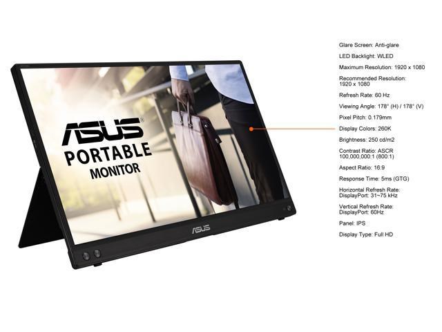 ASUS ZenScreen MB16ACV Monitor - Specs, Compare Prices | Pangoly