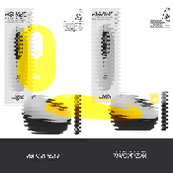Logitech POP Mouse Blast Yellow Mouse - Specs, Compare Prices | Pangoly