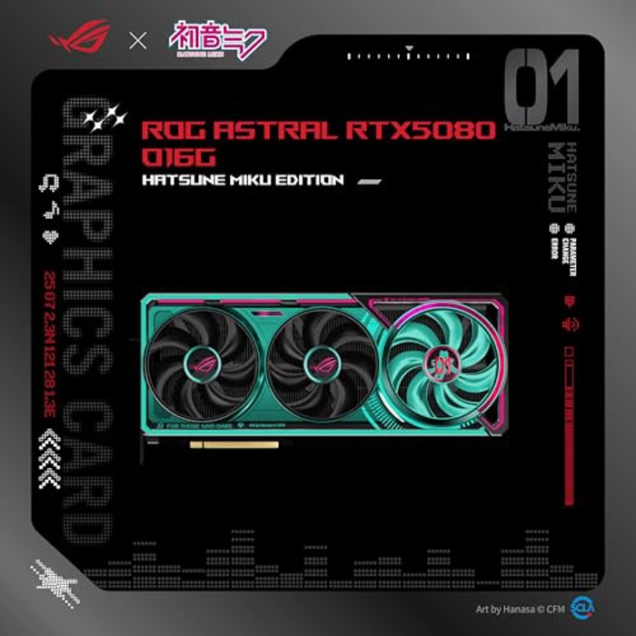 ASUS ROG Astral GeForce RTX 5080 OC Hatsune Miku Edition vs Inno3D ...
