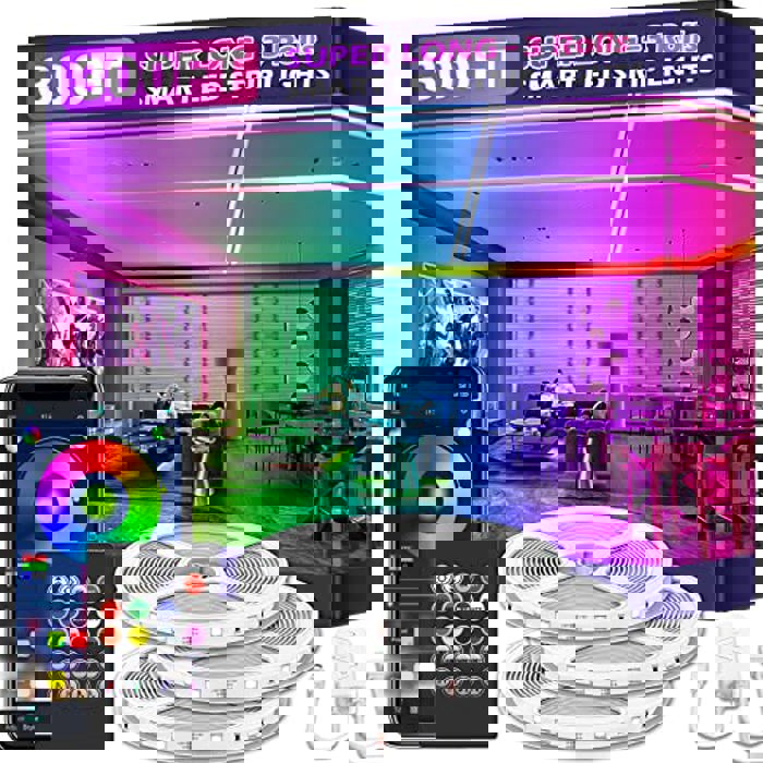 Price history for Led Strip Lights, 300ft/90m Long Smart Led Light ...