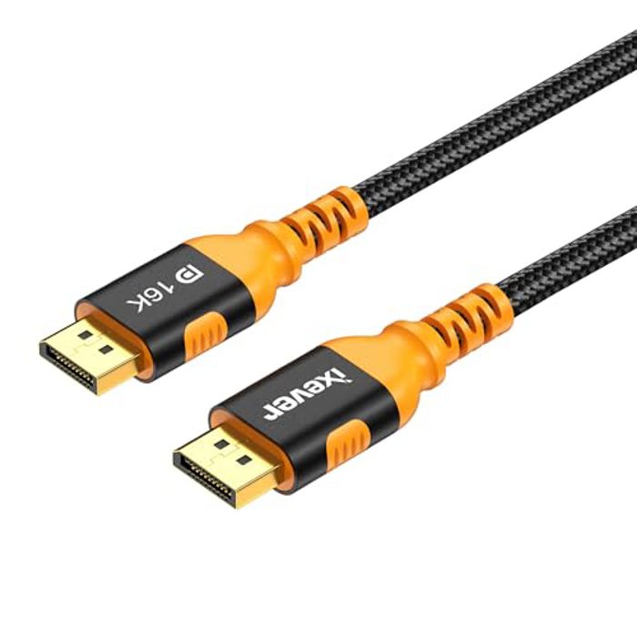 IXEVER 16K DisplayPort Cable 2.1 10FT, 16K@60Hz 8K@120Hz 4K@240Hz HDR10 ...