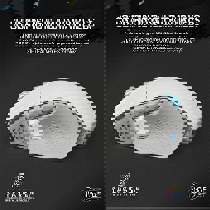 Corsair M65 RGB Ultra Wireless White Mouse - Specs, Compare Prices ...