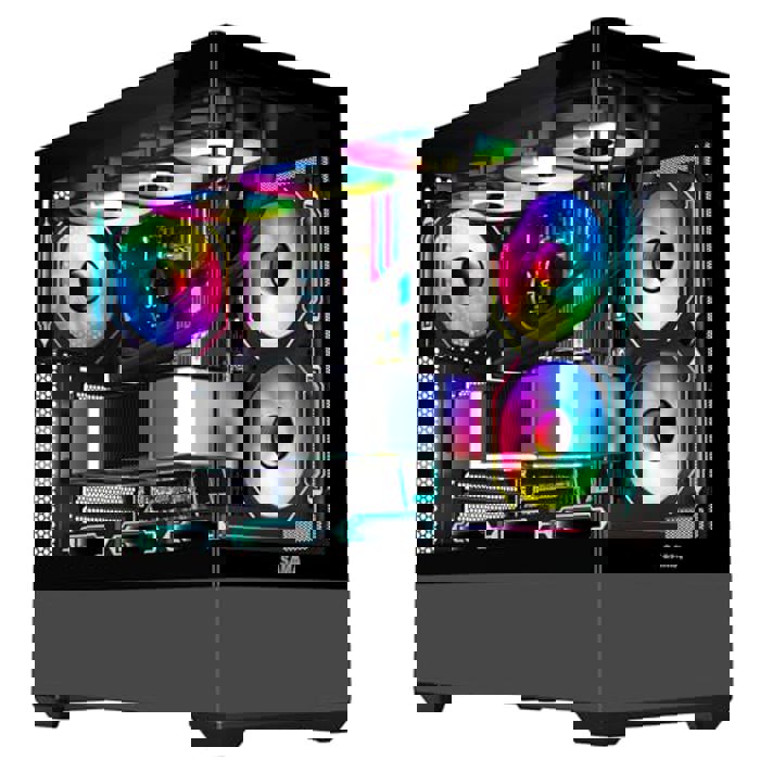 SAMA PC CASE ATX 3 x 120mm ARGB Fans (2 x MB Side, 1 x Rear) Pre ...