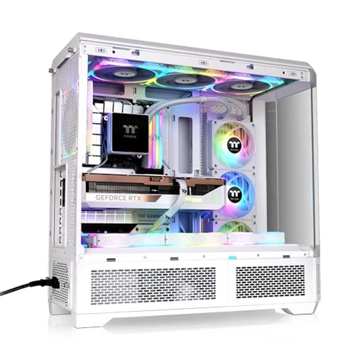 NZXT H7 Flow RGB White 2024 vs Thermaltake View 600 TG Snow Case ...