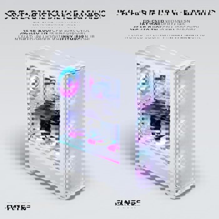 Phanteks M25-140 Gen2 Reversed Blade Triple Pack ARGB White Case Fan ...