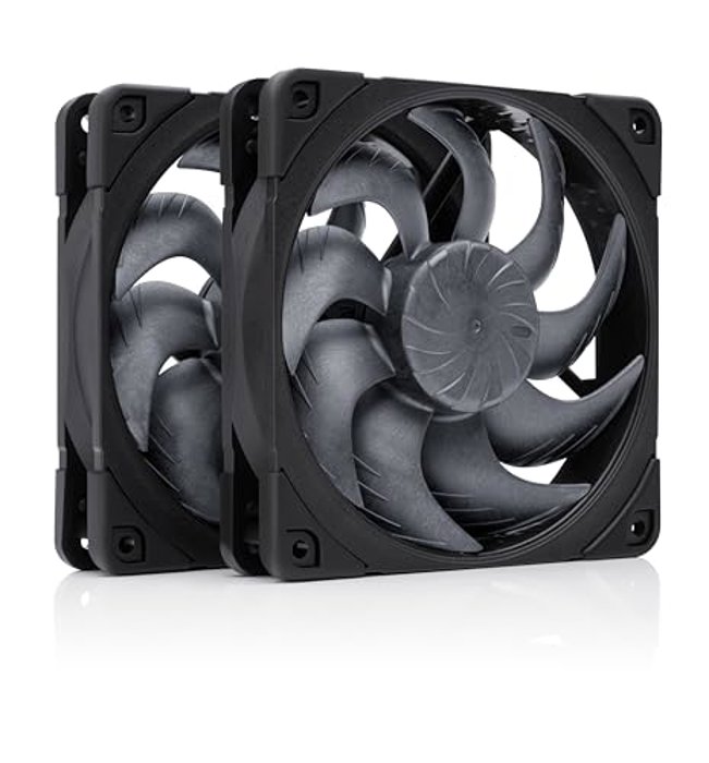 Noctua NF-A12x25 G2 PWM Sx2-PP chromax.black vs Corsair iCUE LINK QX140 ...