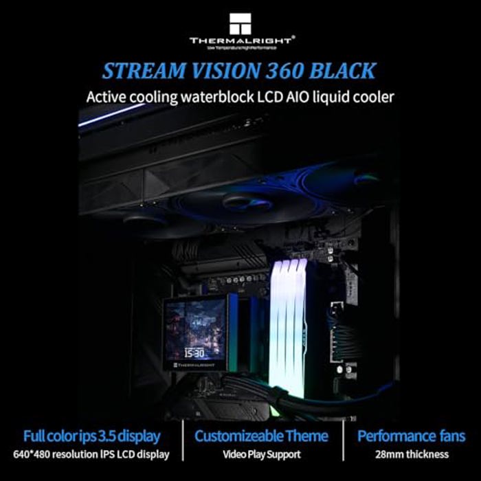 Thermalright Stream Vision 360 Black vs Hyper Vision 360 ARGB BLACK CPU ...