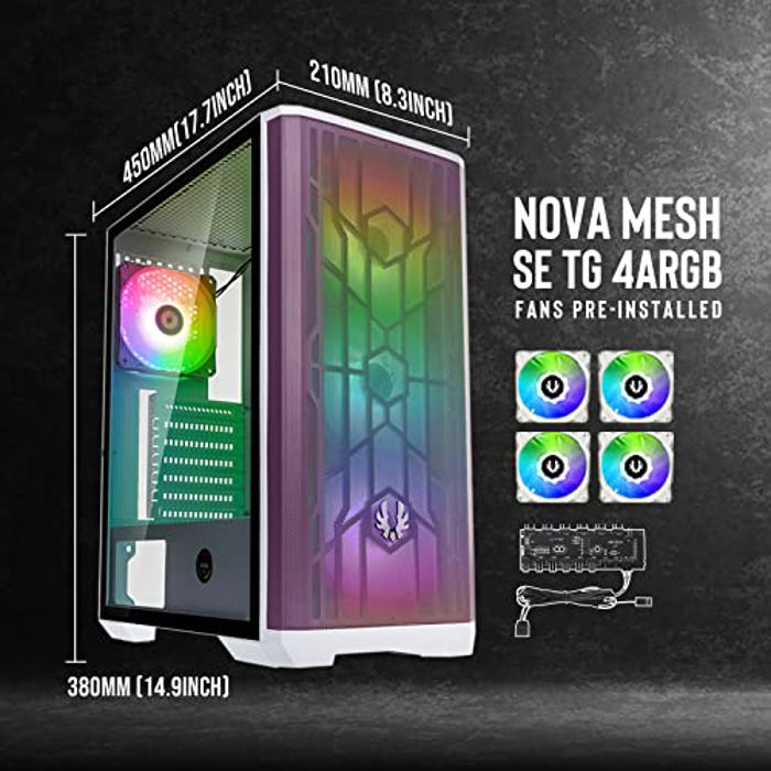 BitFenix Nova Mesh SE TG ARGB White Purple Case - Specs, Compare Prices ...