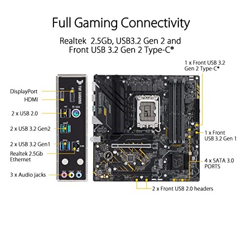 ASUS TUF Gaming B660M-E D4 Motherboard - Specs, Compare Prices | Pangoly