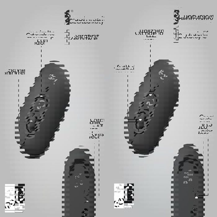 Logitech POP Mouse Graphite Mouse - Specs, Compare Prices | Pangoly