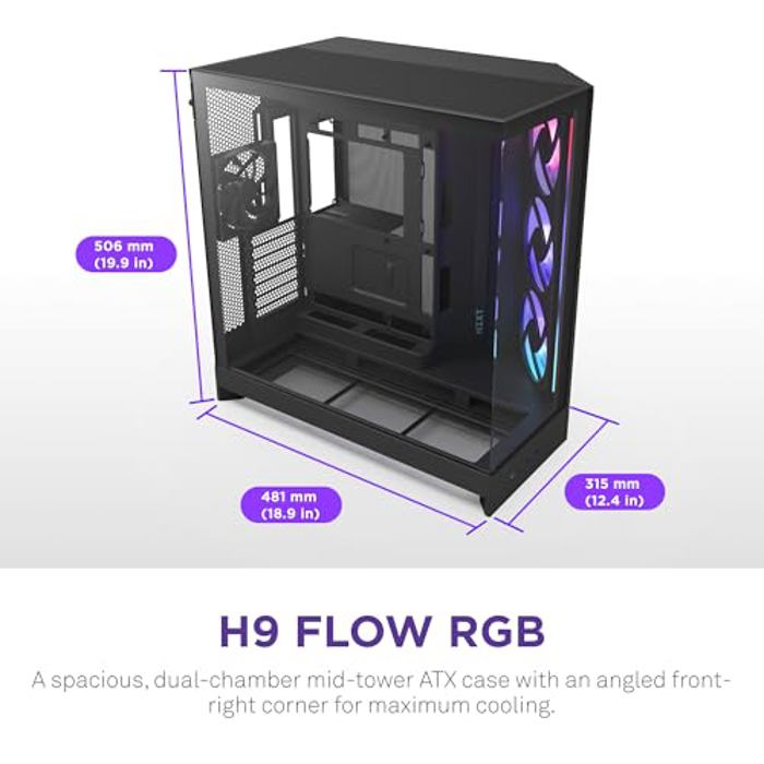 NZXT H9 Flow RGB 2025 vs H5 Flow Starfield Limited Edition Case ...
