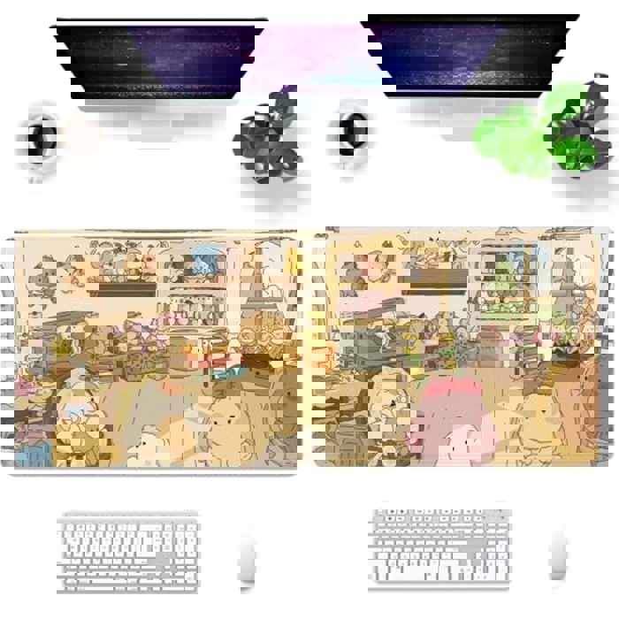 Kawaii Large Mouse Pad Gaming Mouse Pad XL Desk Mat 31.5x11.8x0.12 inch ...