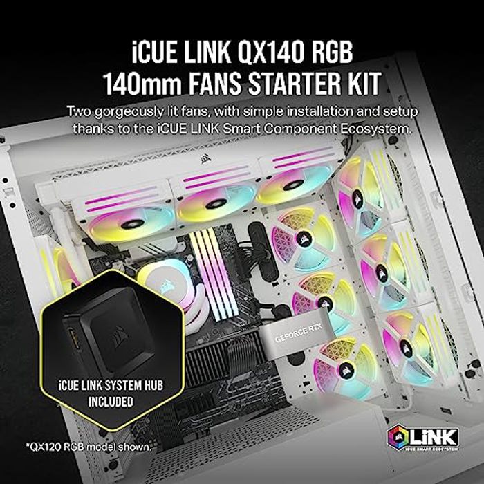 Noctua NF-A12x25 G2 PWM Sx2-PP chromax.black vs Corsair iCUE LINK QX140 ...