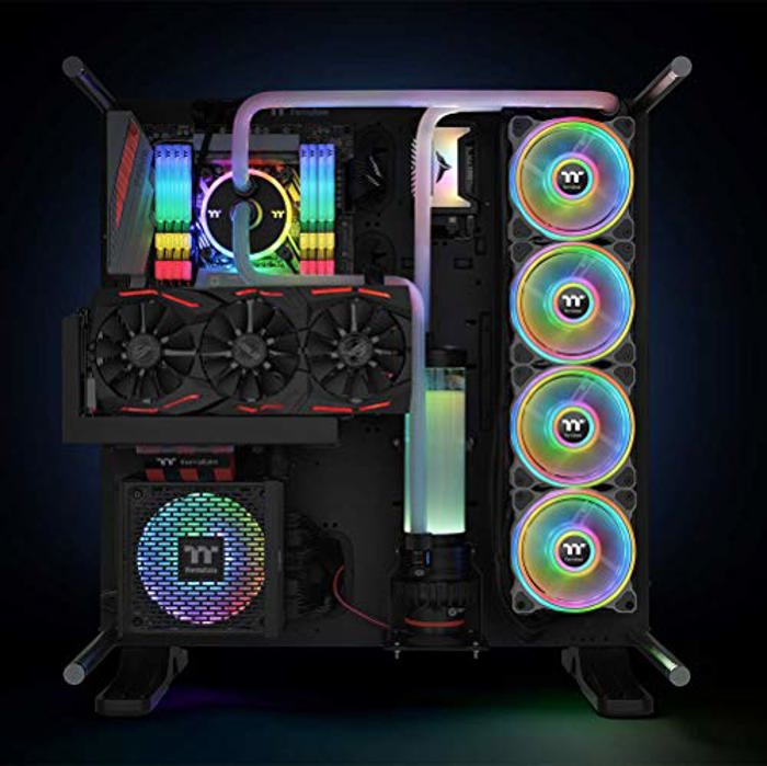 Thermaltake Riing Quad 12 RGB Radiator Fan TT Premium Edition 3 Fan ...