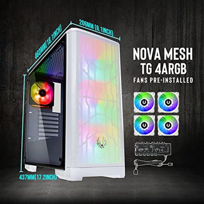 BitFenix Nova Mesh TG White ARGB Edition Case - Specs, Compare Prices ...