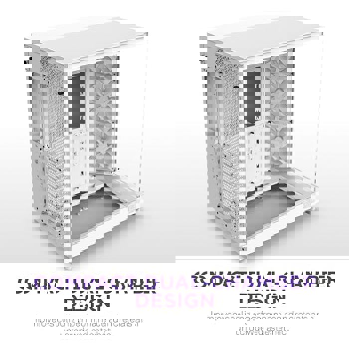 NZXT H6 Flow RGB White vs LIAN LI O11D MINI V2 White Case Comparison ...