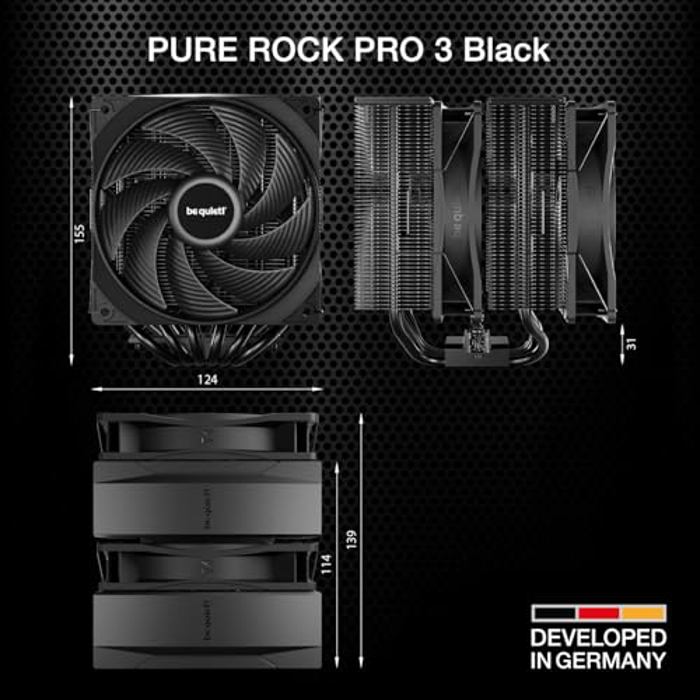 be quiet! Pure Rock Pro 3 Silver CPU Cooler - Specs, Compare Prices ...
