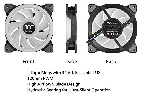 Thermaltake Riing Quad 12 RGB Radiator Fan TT Premium Edition 3 Pack vs ...