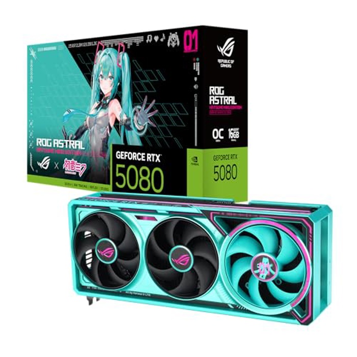 ASUS ROG Astral GeForce RTX 5080 OC Hatsune Miku Edition vs Inno3D ...